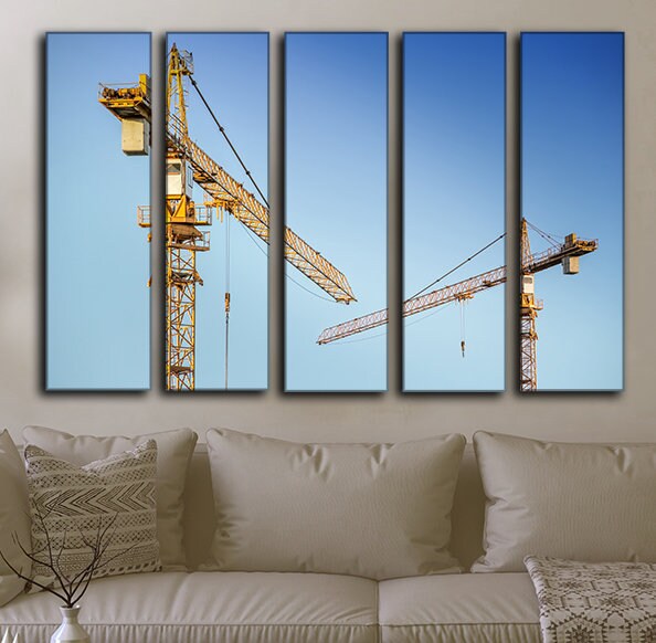 Crane Machine Wall Art Decor Picture Painting Poster Print on | Etsy