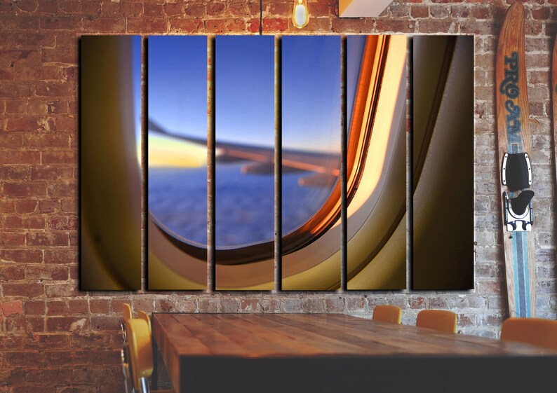 Airplane Window Wall Art Decor Aircraft View Canvas Picture | Etsy