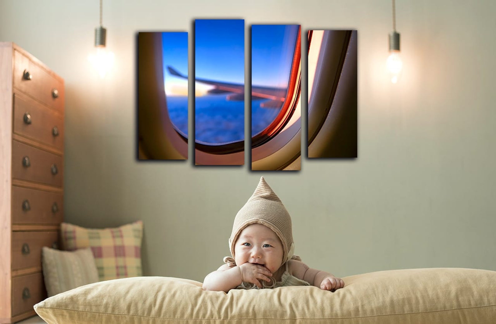 Airplane Window Wall Art Decor Aircraft View Canvas Picture - Etsy