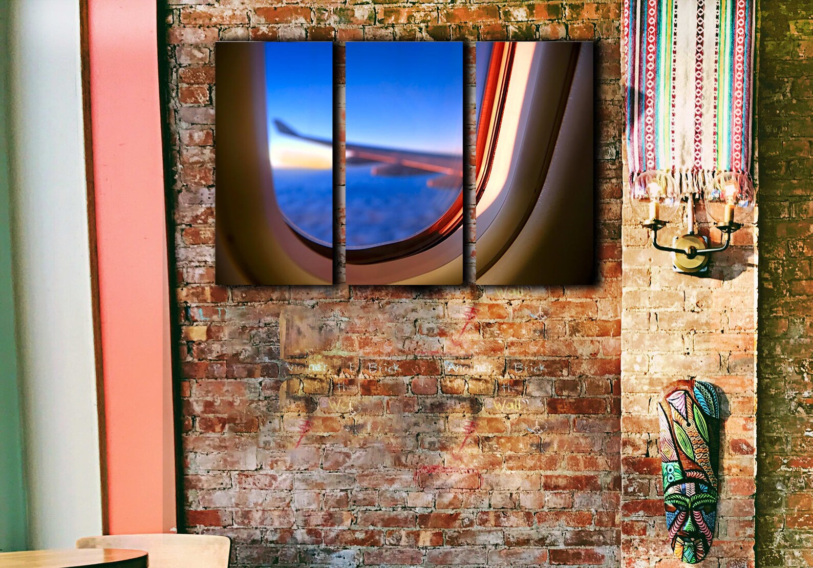 Airplane Window Wall Art Decor Aircraft View Canvas Picture - Etsy