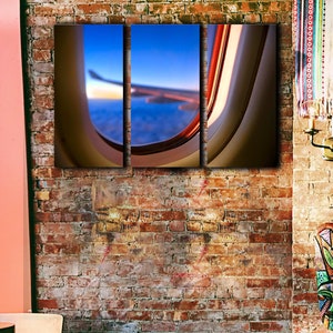 Airplane Window Wall Art Decor Aircraft View Canvas Picture - Etsy