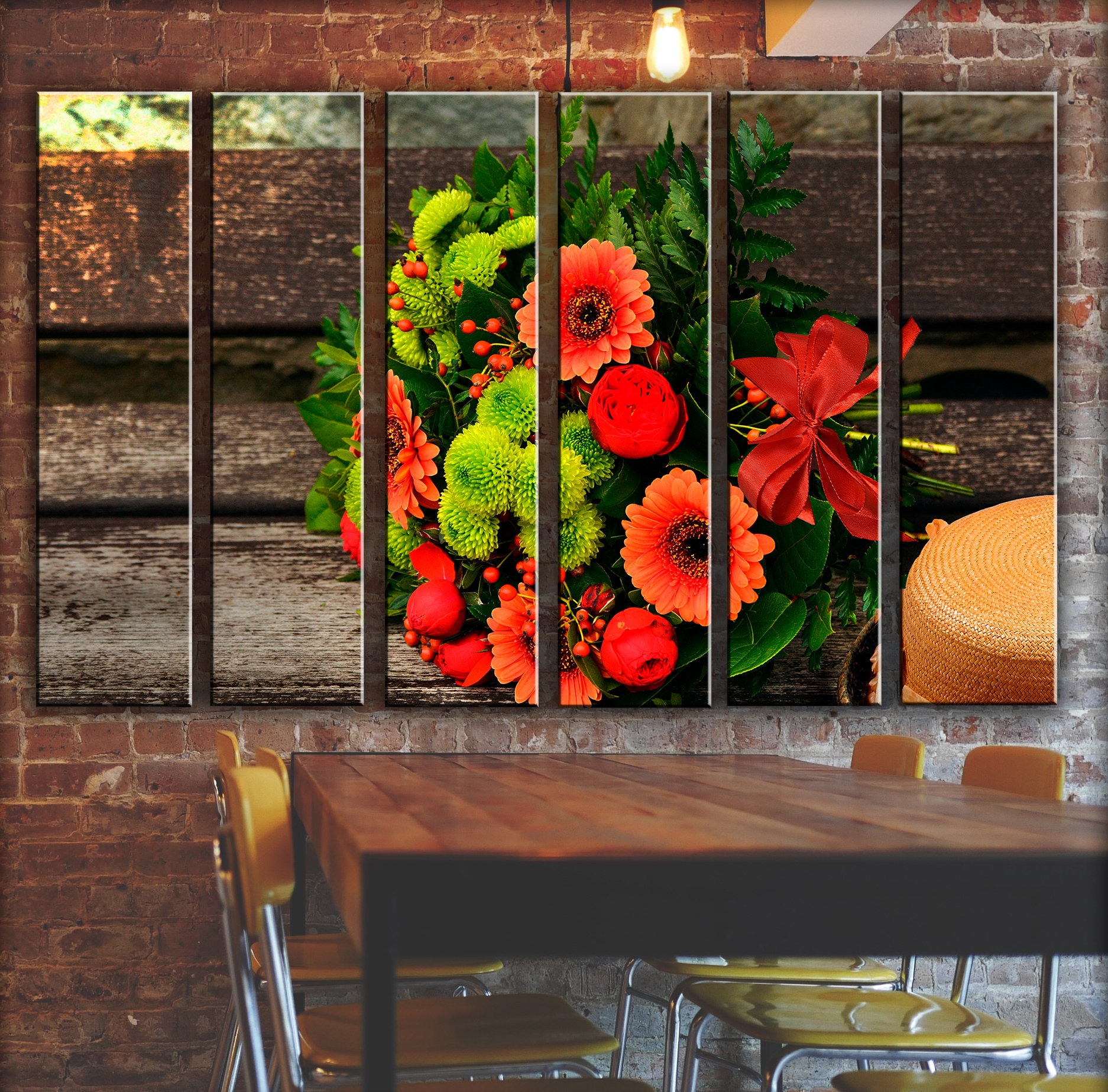 Autumn Flowers Wall Art Decor Flowers Bouquet Canvas Picture | Etsy