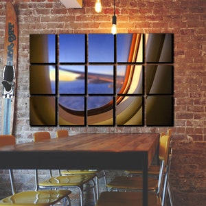 Airplane Window Wall Art Decor Aircraft View Canvas Picture | Etsy