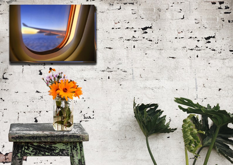 Airplane Window Wall Art Decor Aircraft View Canvas Picture | Etsy