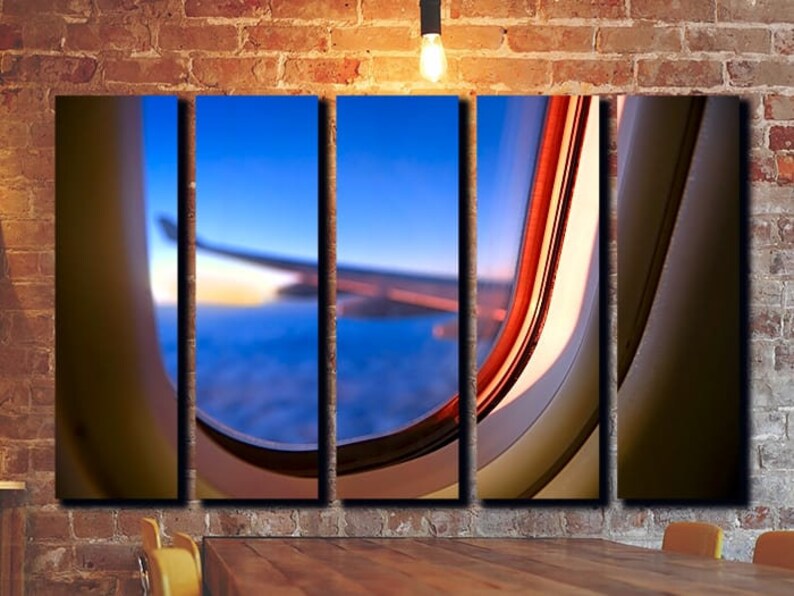 Airplane Window Wall Art Decor Aircraft View Canvas Picture - Etsy