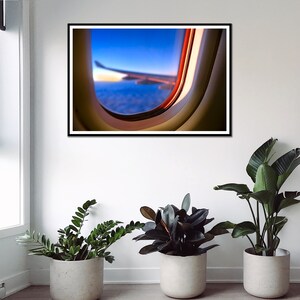 Airplane Window Wall Art Decor Aircraft View Canvas Picture - Etsy