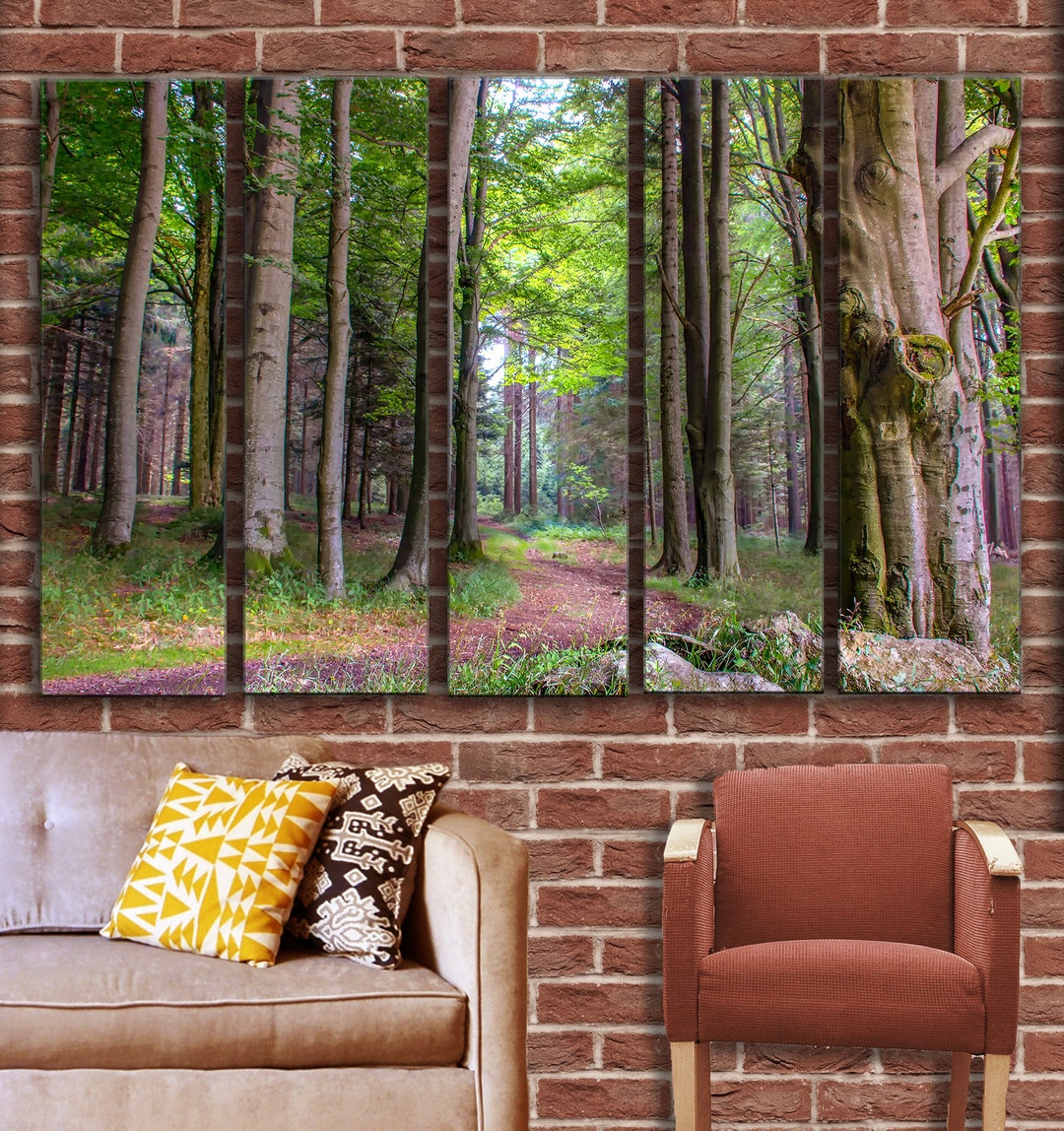 Forest and Trees Wall Art Decor Picture Painting Poster Print on Canvas ...