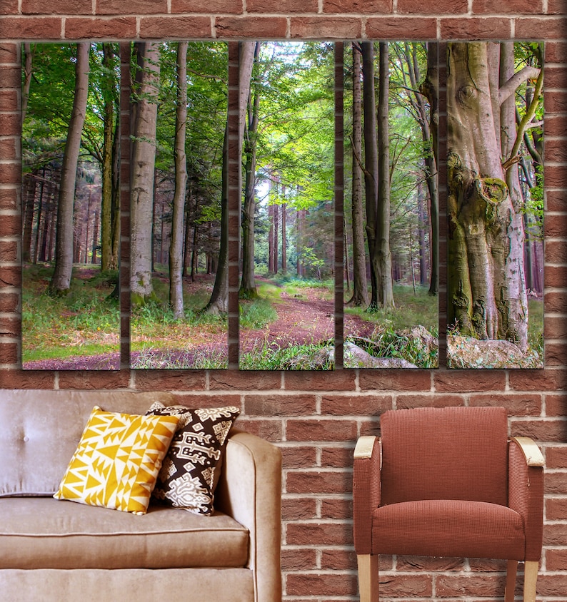 Forest and Trees Wall Art Decor Picture Painting Poster Print | Etsy