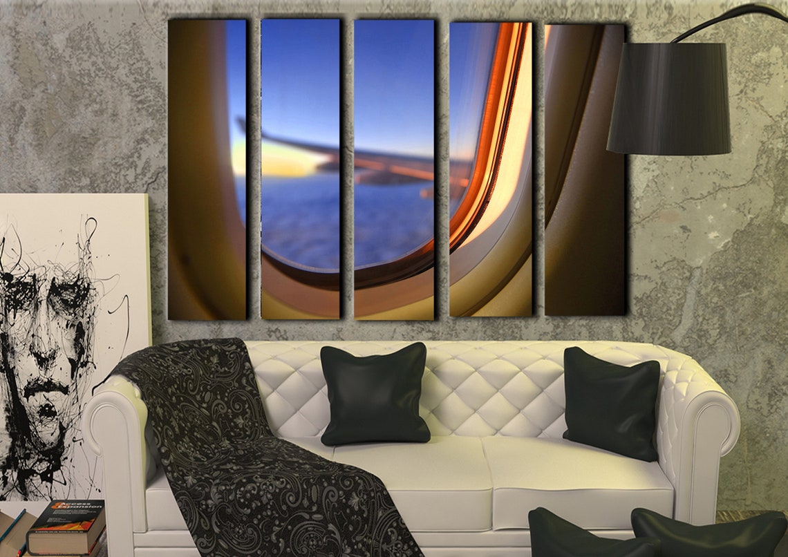 Airplane Window Wall Art Decor Aircraft View Canvas Picture | Etsy