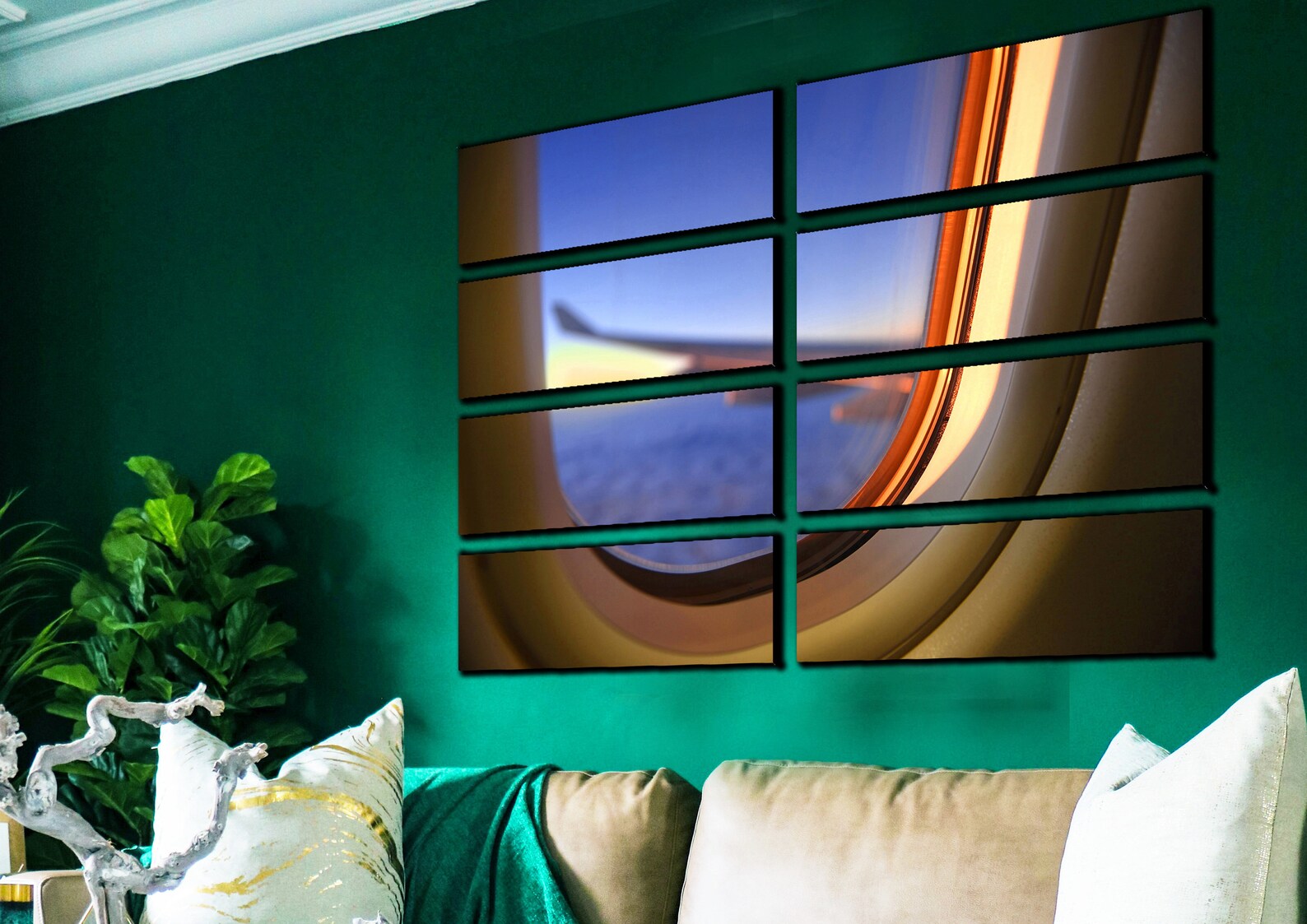 Airplane Window Wall Art Decor Aircraft View Canvas Picture | Etsy