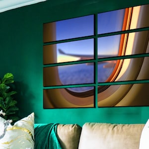 Airplane Window Wall Art Decor Aircraft View Canvas Picture | Etsy