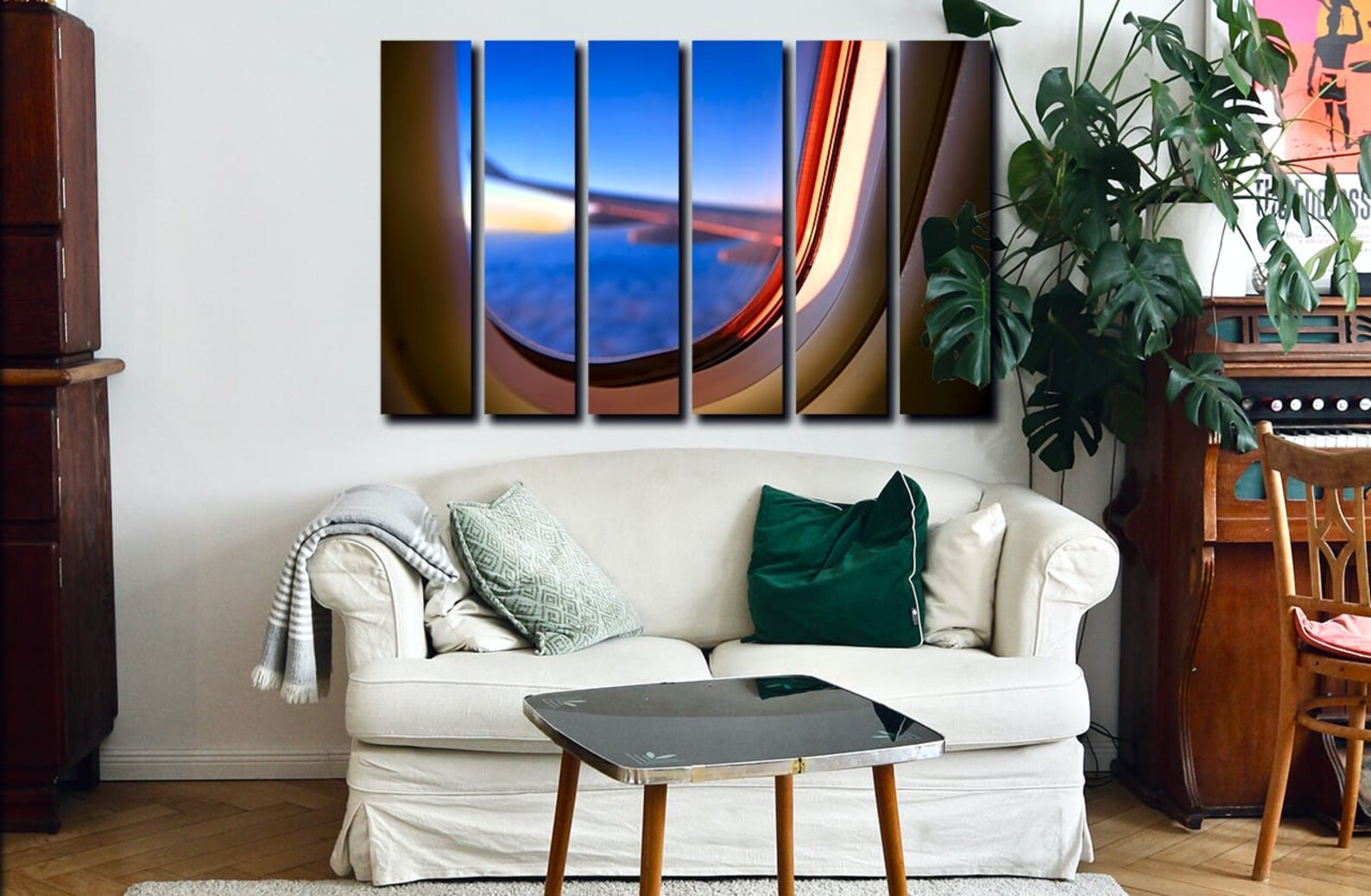 Airplane Window Wall Art Decor Aircraft View Canvas Picture - Etsy