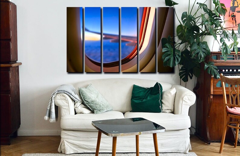 Airplane Window Wall Art Decor Aircraft View Canvas Picture - Etsy