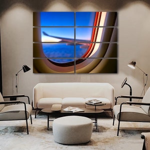 Airplane Window Wall Art Decor Aircraft View Canvas Picture - Etsy