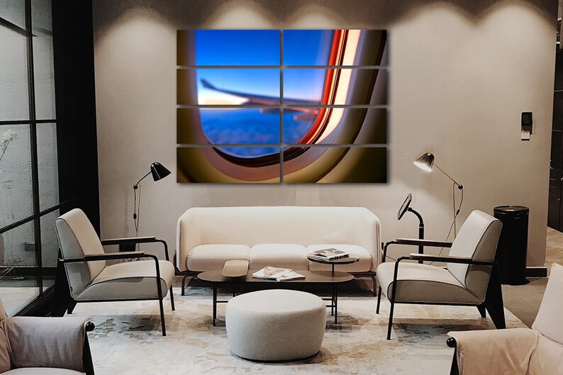 Airplane Window Wall Art Decor Aircraft View Canvas Picture - Etsy