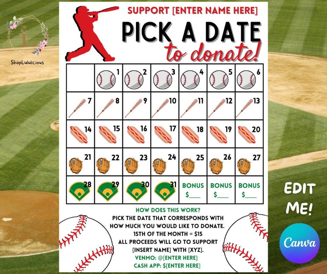 BASEBALL FUNDRAISER *editable* Baseball Team Fundraiser, Flyer, Travel ...