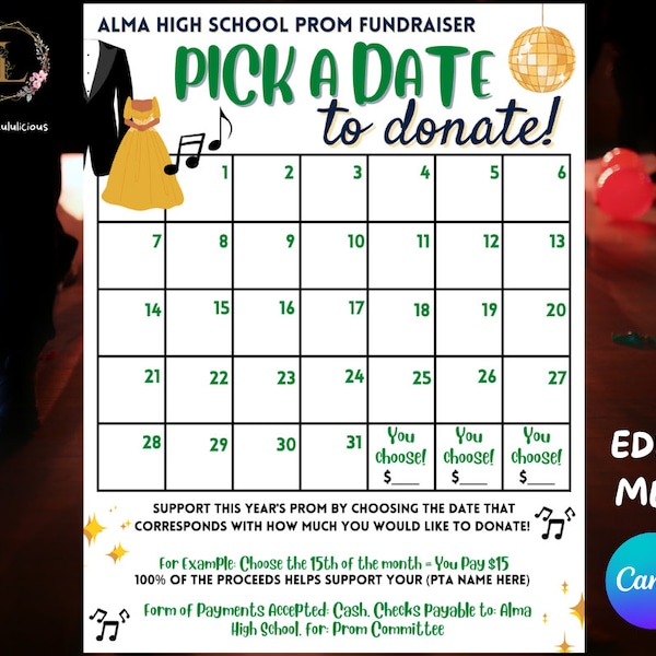 Pick a Date to Donate Fundraiser - Etsy