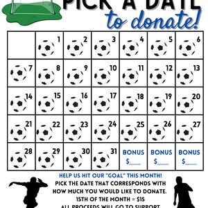 SOCCER FUNDRAISER | Editable | Digital Download | Pick a Date | Sponsor ...