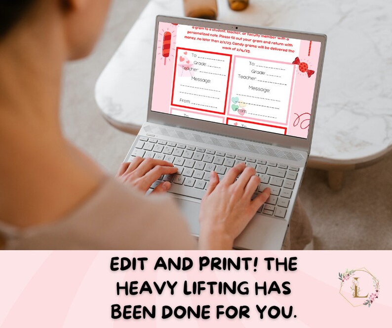 Valentine's Candy Gram Fundraiser | EDITABLE | PTA | PTO | School ...