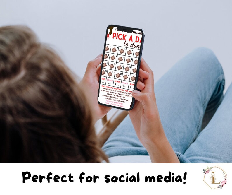 EDITABLE Pick a Date Fundraiser | Calendar | Sponsor a Date | Chocolate ...