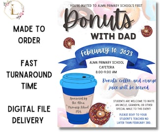 Muffins With Mom Flyer, Made to Order, Invitation, Printable PTA Flyer ...