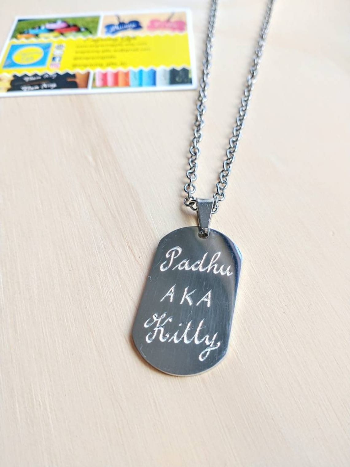 Personalised Dog Tag Necklace Engraved by Hand Dog Tag - Etsy