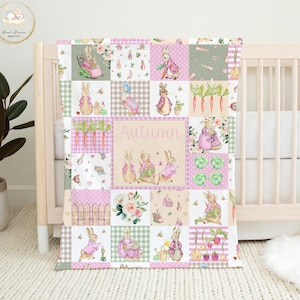 Peter Rabbit Baby Blanket Girl, Custom Baby Blanket, Peter Rabbit Baby ...