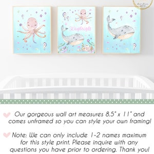 Under the Sea Nursery Prints, Set of 3 Prints, Ocean Nursery Decor ...