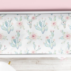 Cactus Crib Bedding Set, Cactus Nursery Girl, Pink Baby Bedding Girl ...