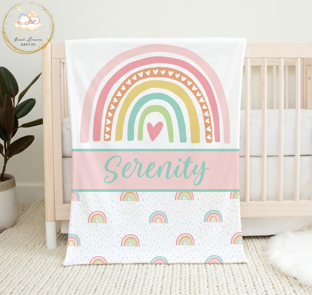 Rainbow Baby Blanket, Personalized Baby Blanket, Rainbow Baby Gifts ...