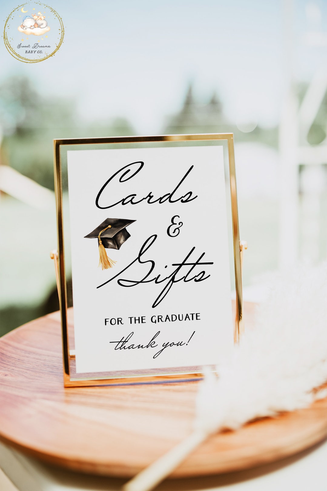 Graduation Cards and Gifts Sign, Graduation Printable Sign, Graduation ...