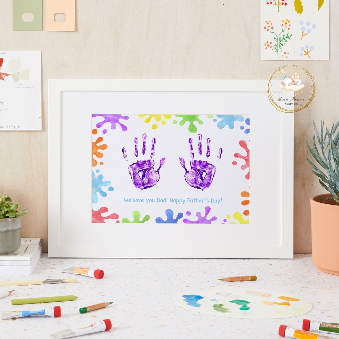 Fathers Day Handprint Craft, DIY Gift for Dad, Father's Day Gift ...