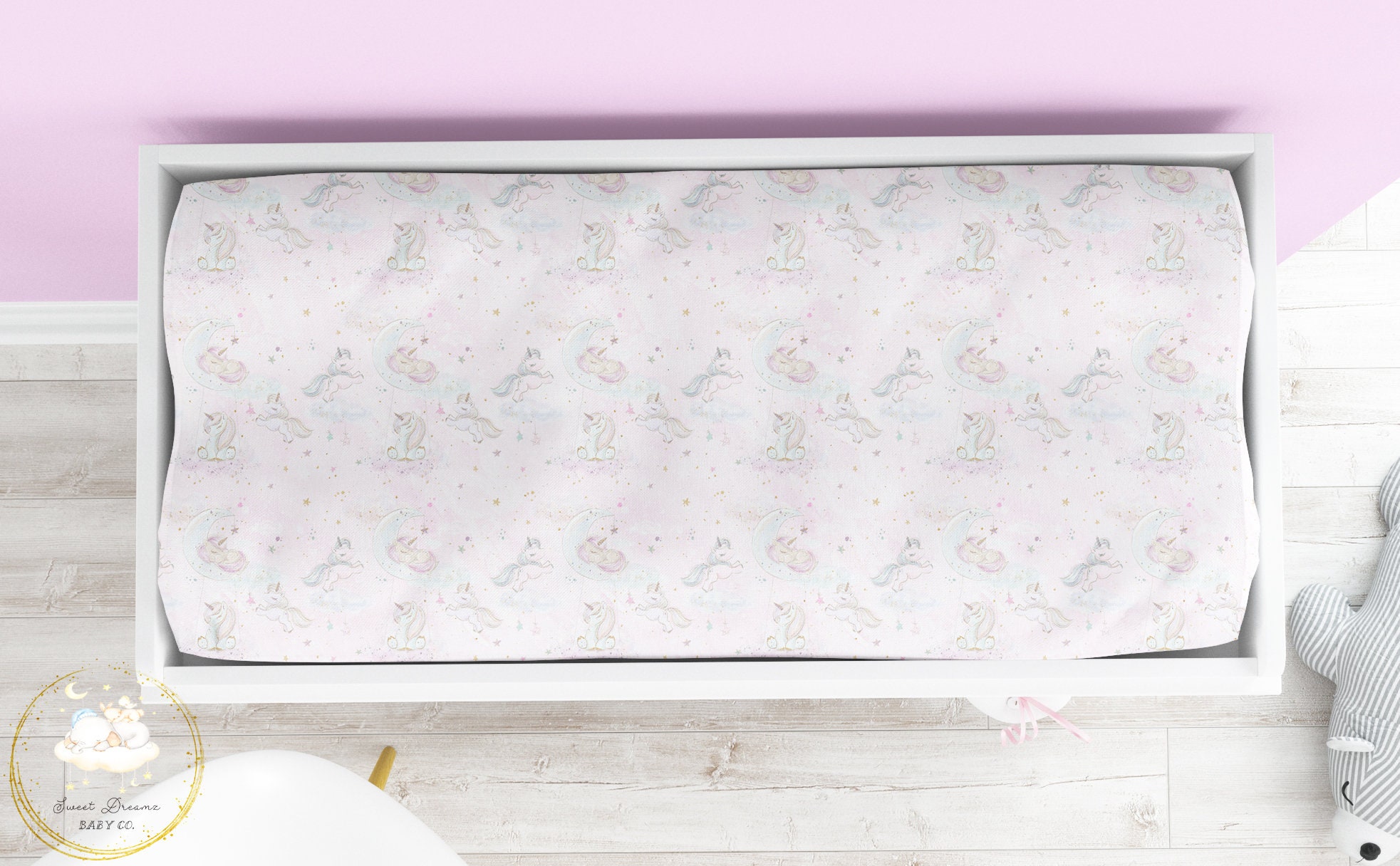 Unicorn Crib Bedding Set Pink Baby Girl Crib Bedding Pastel - Etsy