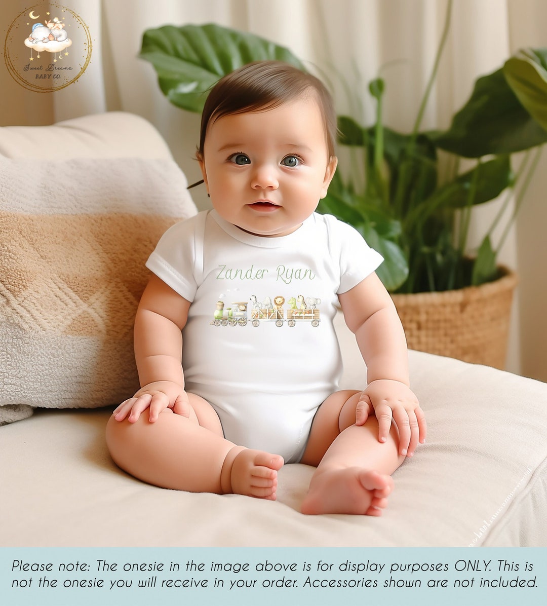 Train Onesie®, Safari Animals Onesie, Train Baby Bodysuit, Custom ...