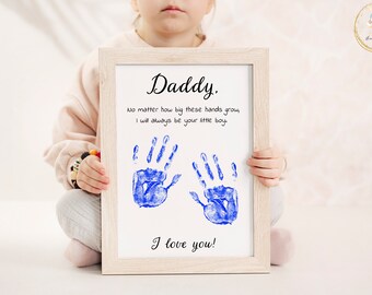 Fathers Day Handprint Gift, No Matter How Tall I Grow, Father's Day ...