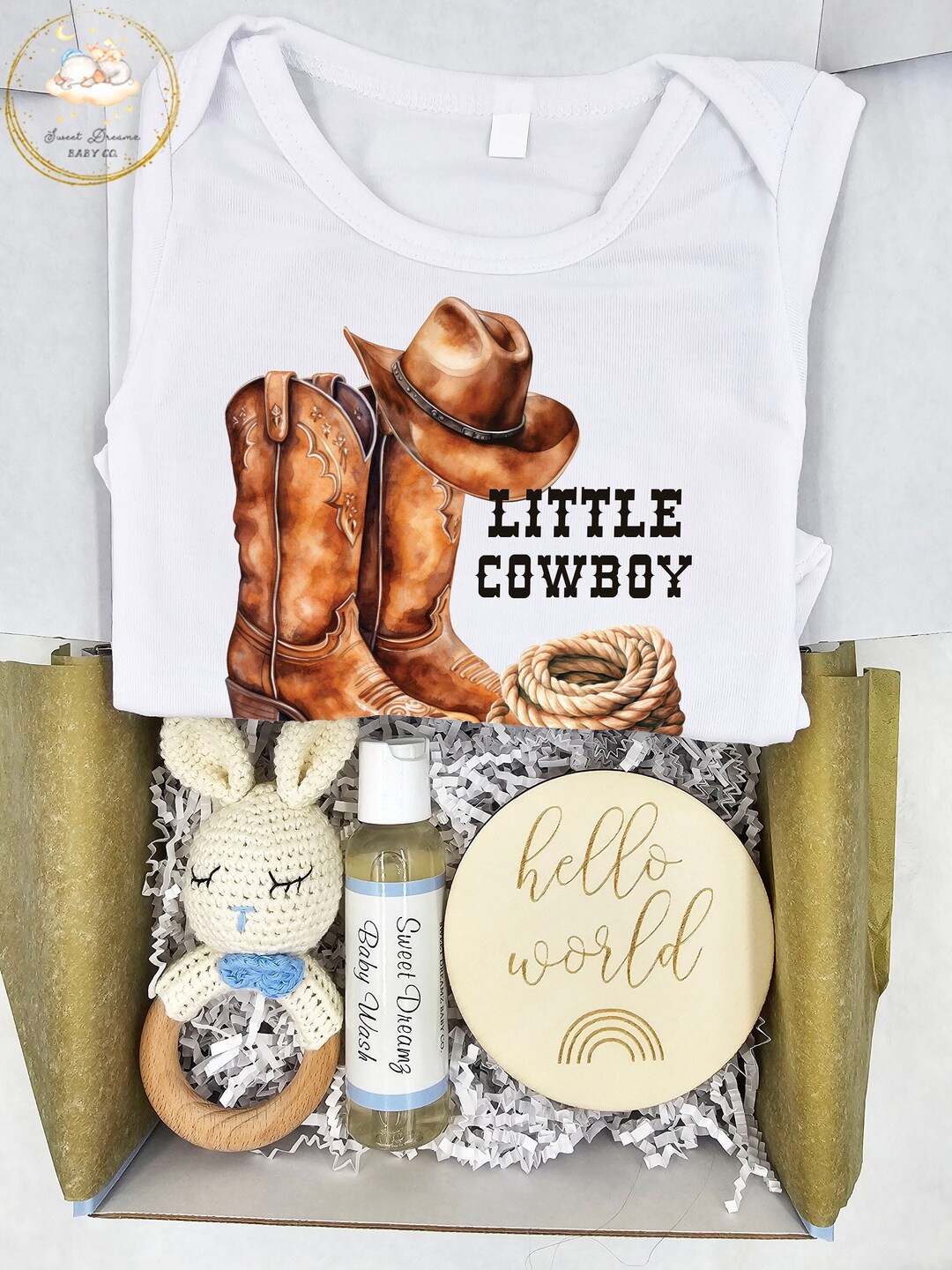 Cowboy Onesie®, Baby Boy Gift Box, Western Baby Onesie, Gift Box for ...