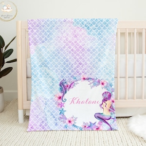 Mermaid Crib Bedding Set, Mermaid Baby Shower Gift, Mermaid Nursery ...