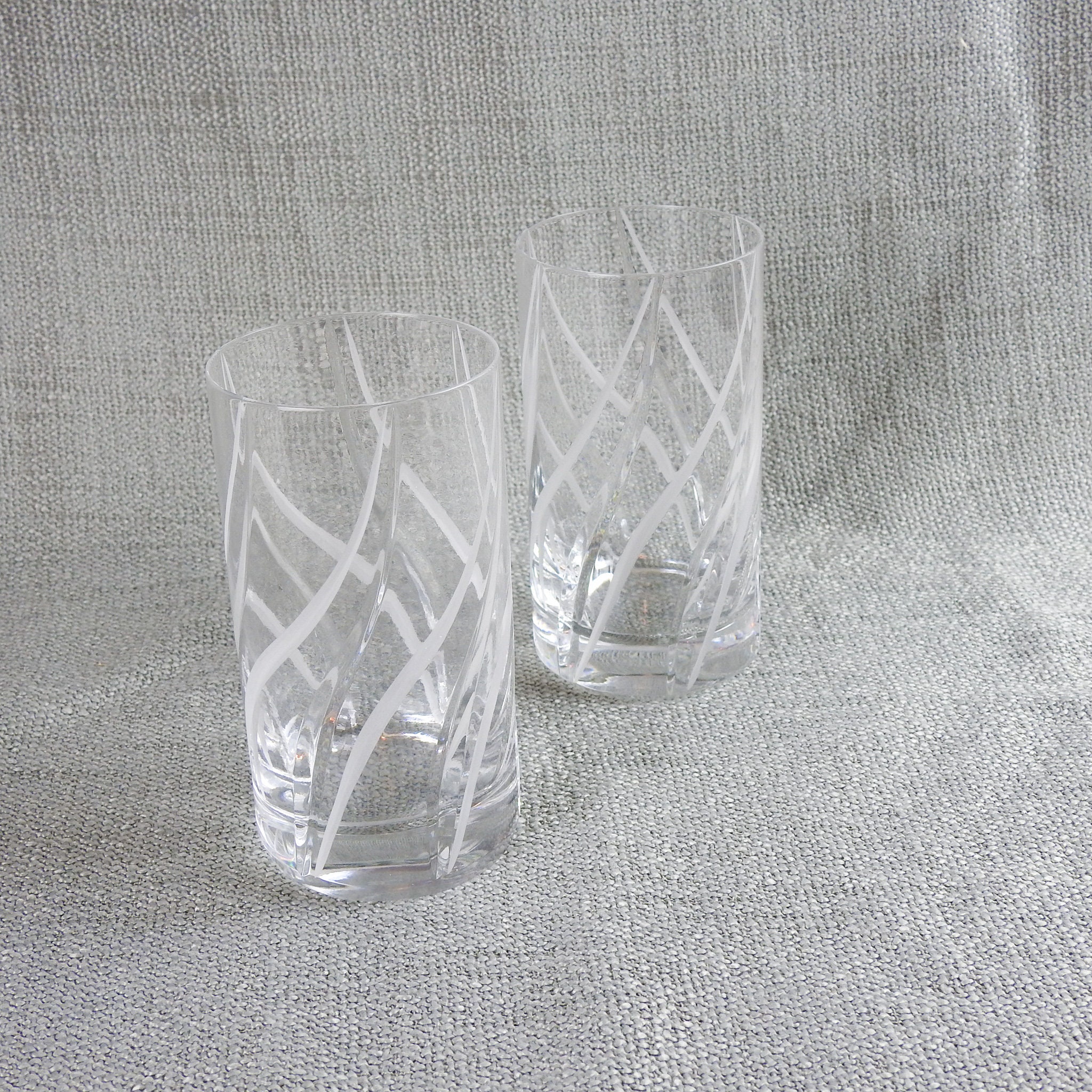 Vintage Crystal Collins Drinking Glasses | Etsy