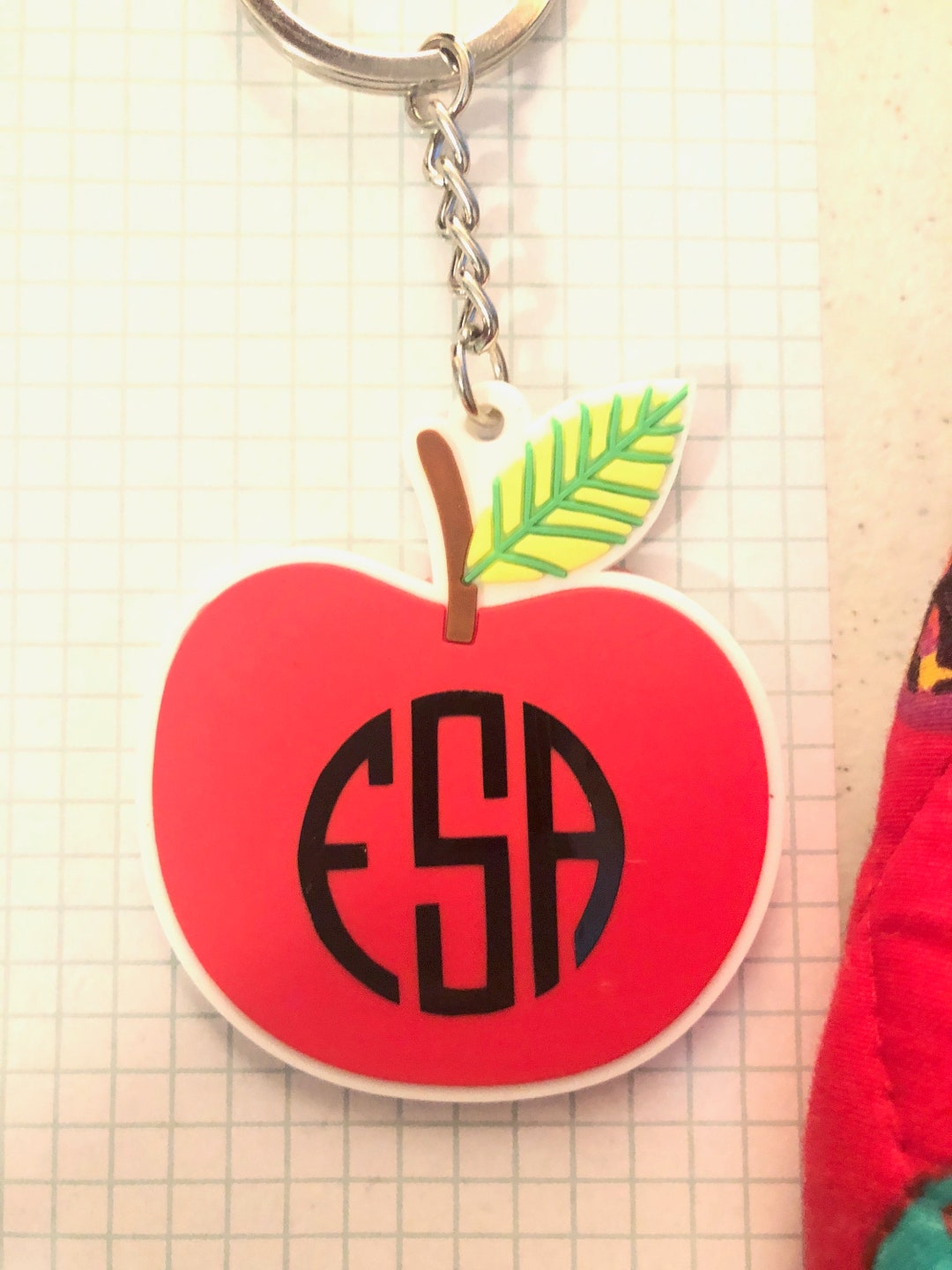 Apple Key Chains With Decal - Etsy