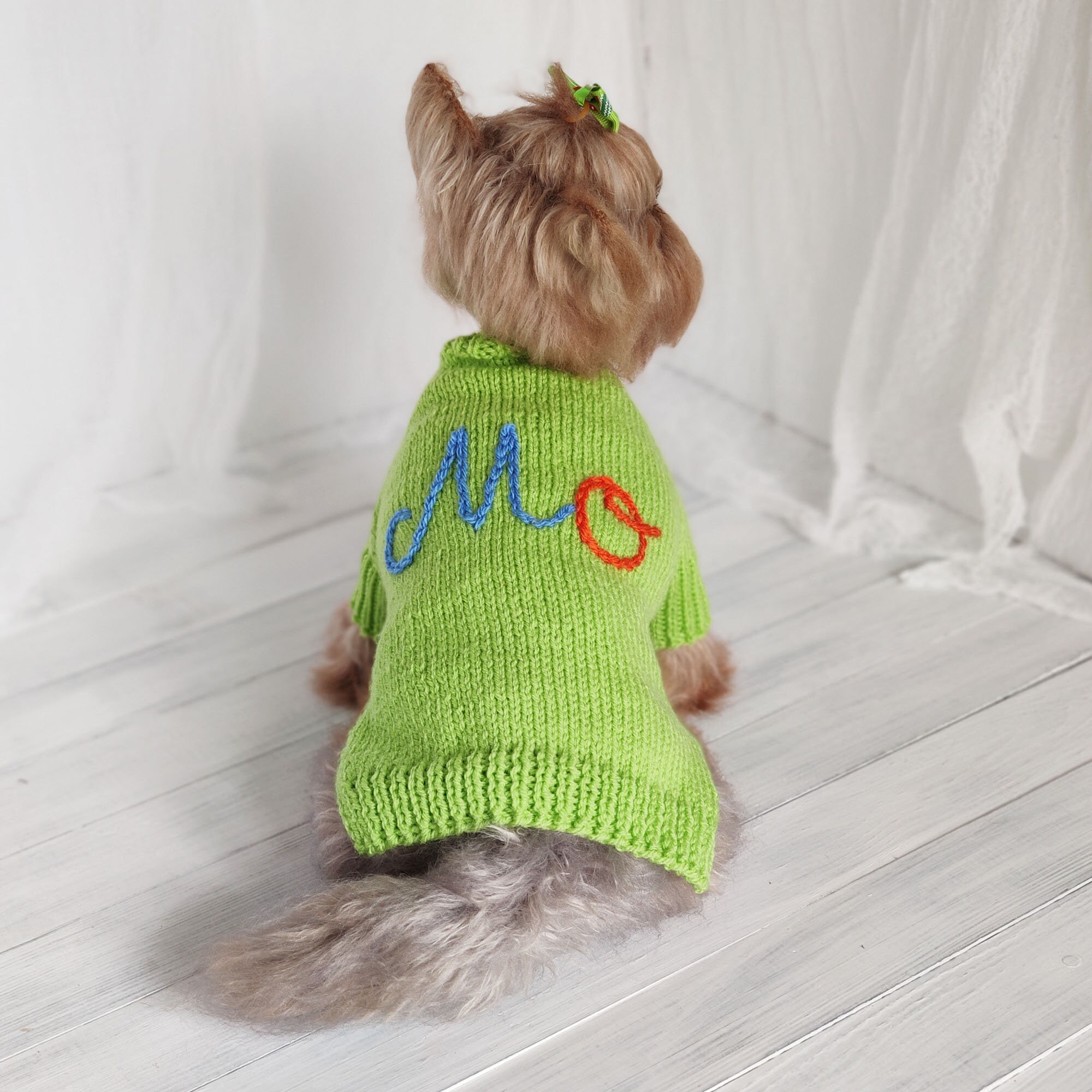Personalized Dog Sweater With Embroidered Dog Name Monogrammed Dog ...