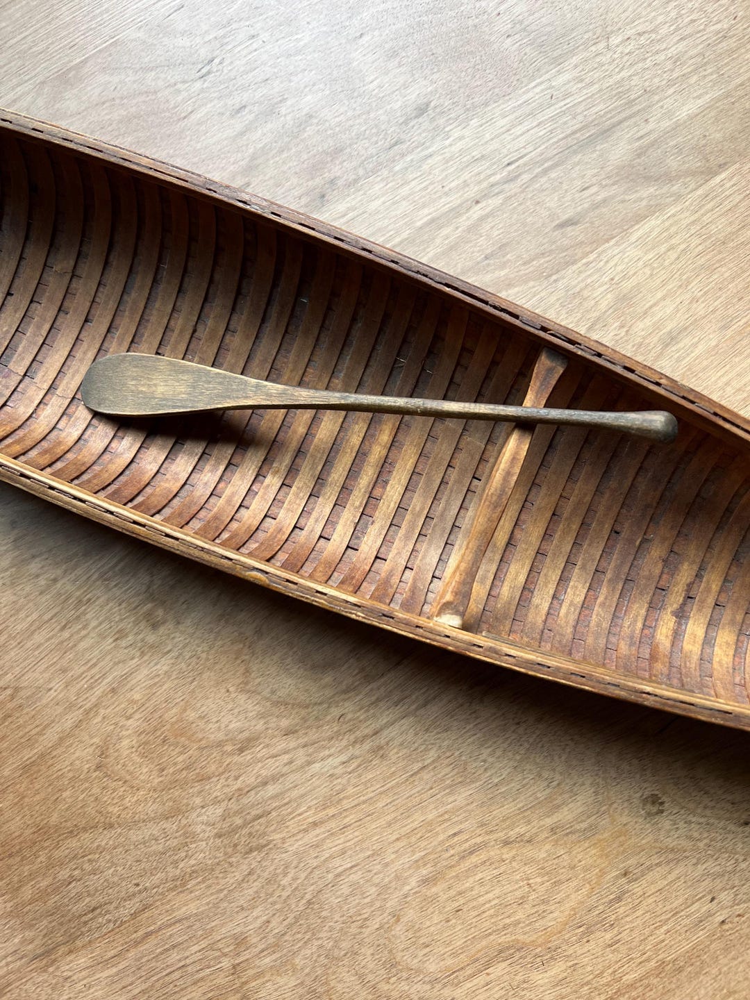 Vintage Wooden Large 27" Canoe Model Kit Adirondack Nature Wood - Etsy