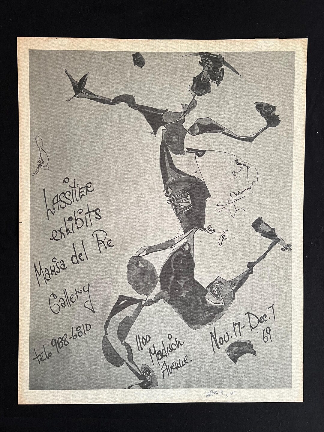 1969 Charles Keeling Lassiter Signed Poster Art Exhibits Marisa Del Re ...