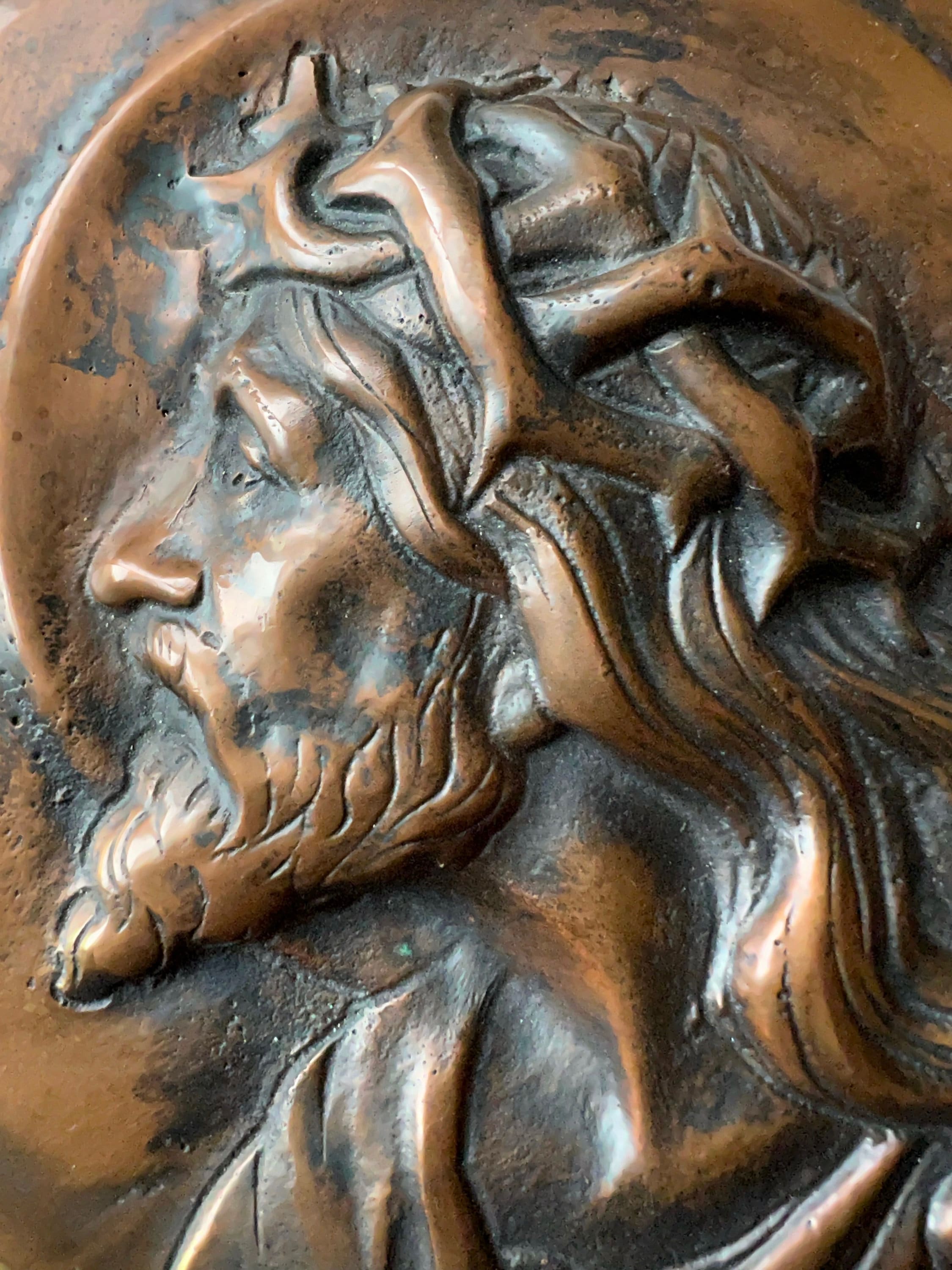 Vintage Solid Bronze Headstone Gravestone Garniture Plaque of - Etsy