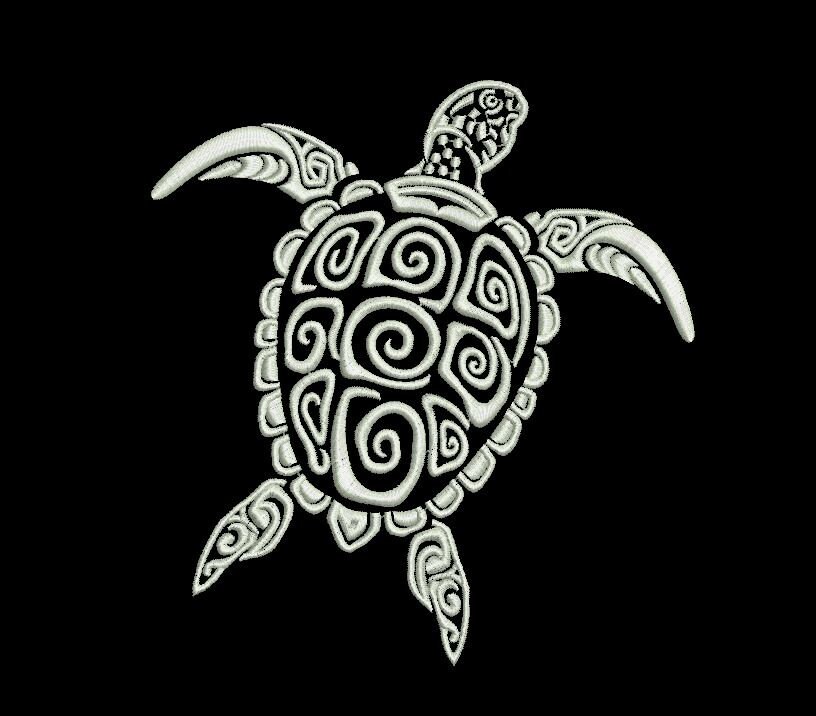 Turtle machine embroidery design tortoise sea ocean | Etsy