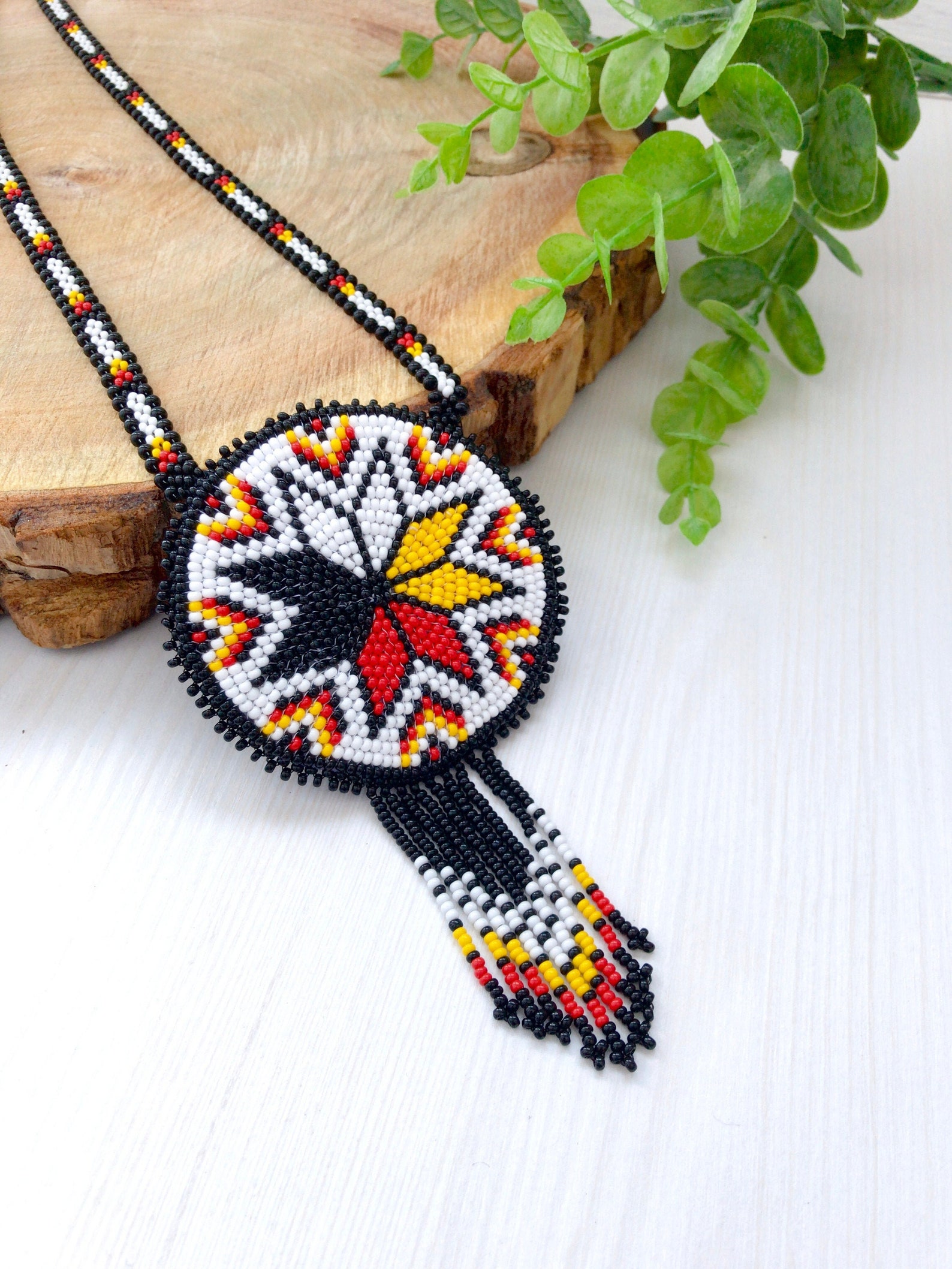 Native Medicine Wheel Style Medallion American Beadwork - Etsy