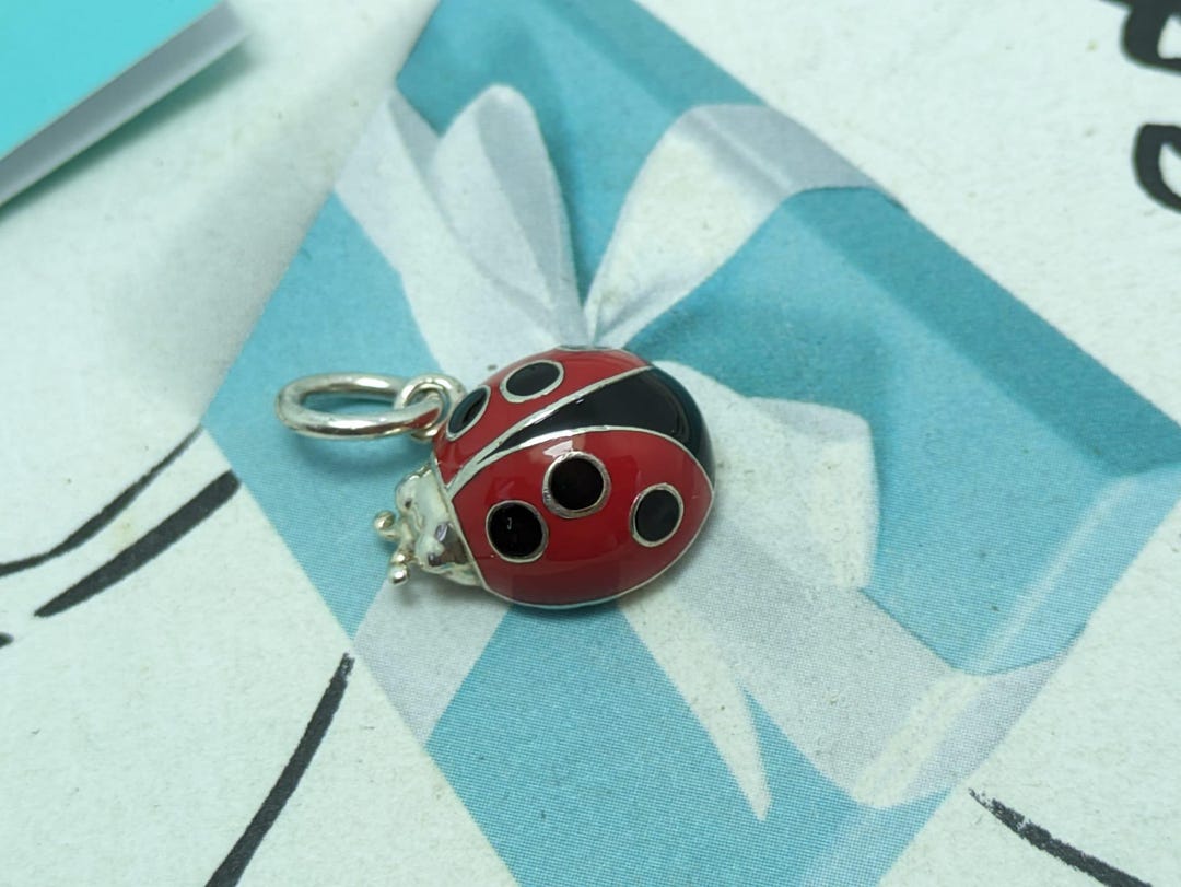 Genuine Tiffany & Co Christmas Ladybug Ladybird Charm Sterling Silver ...