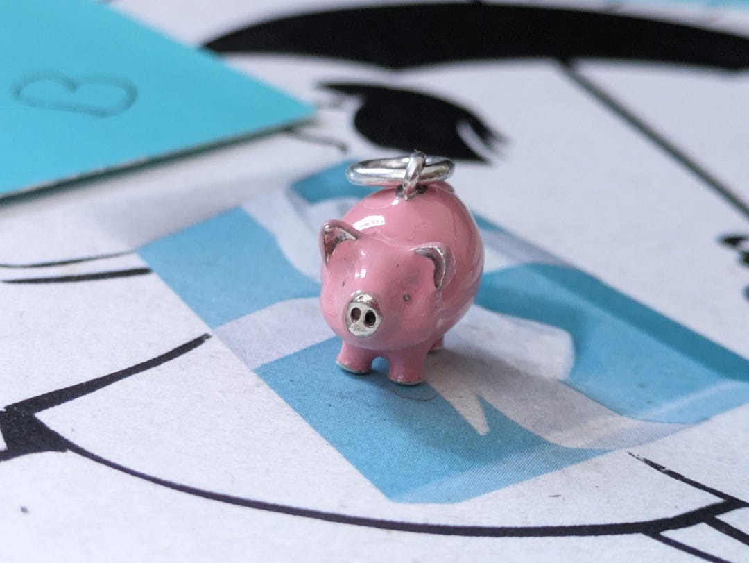 Genuine RARE Tiffany & Co Pink Enamel Pig Charm - Sterling Silver - Etsy