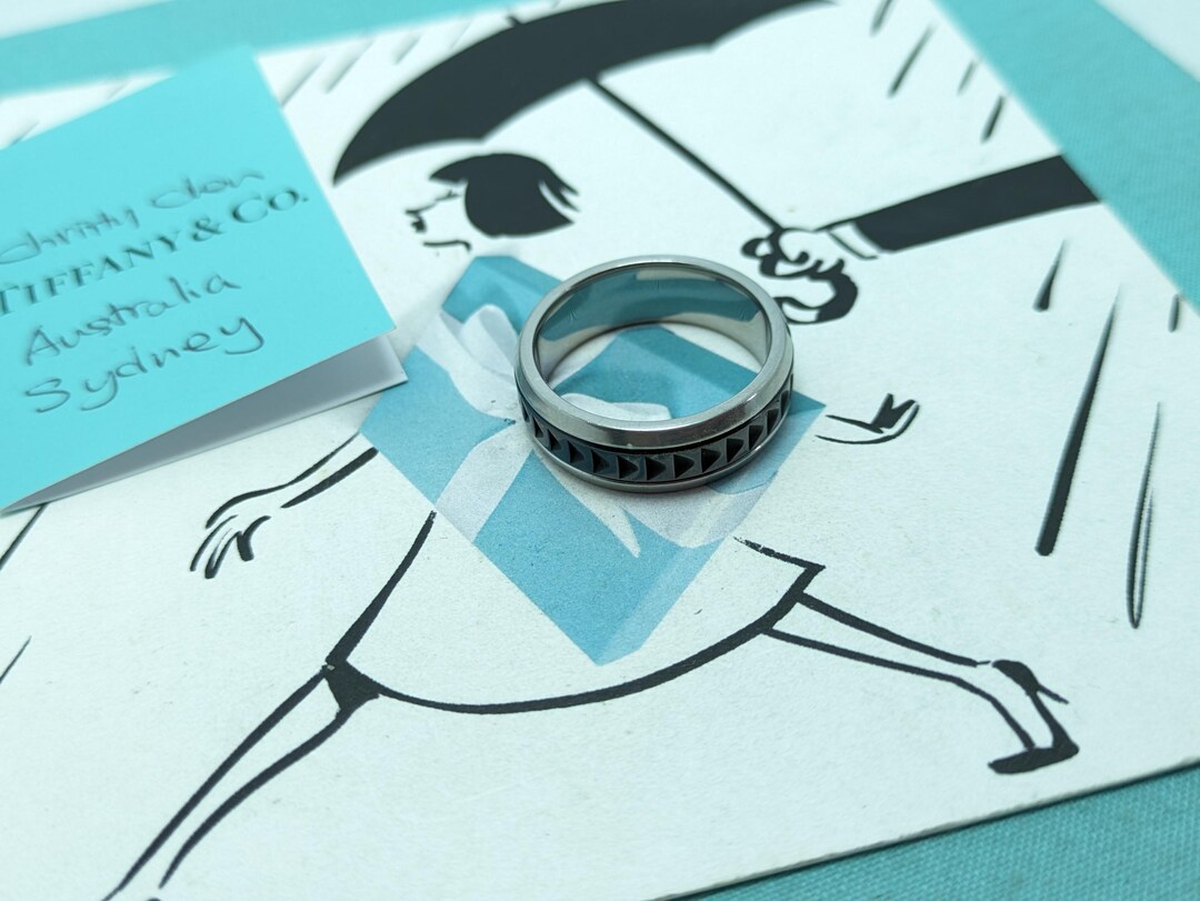 Genuine Tiffany & Co Caliper Ring Ring US11 Steel Titanium - Etsy