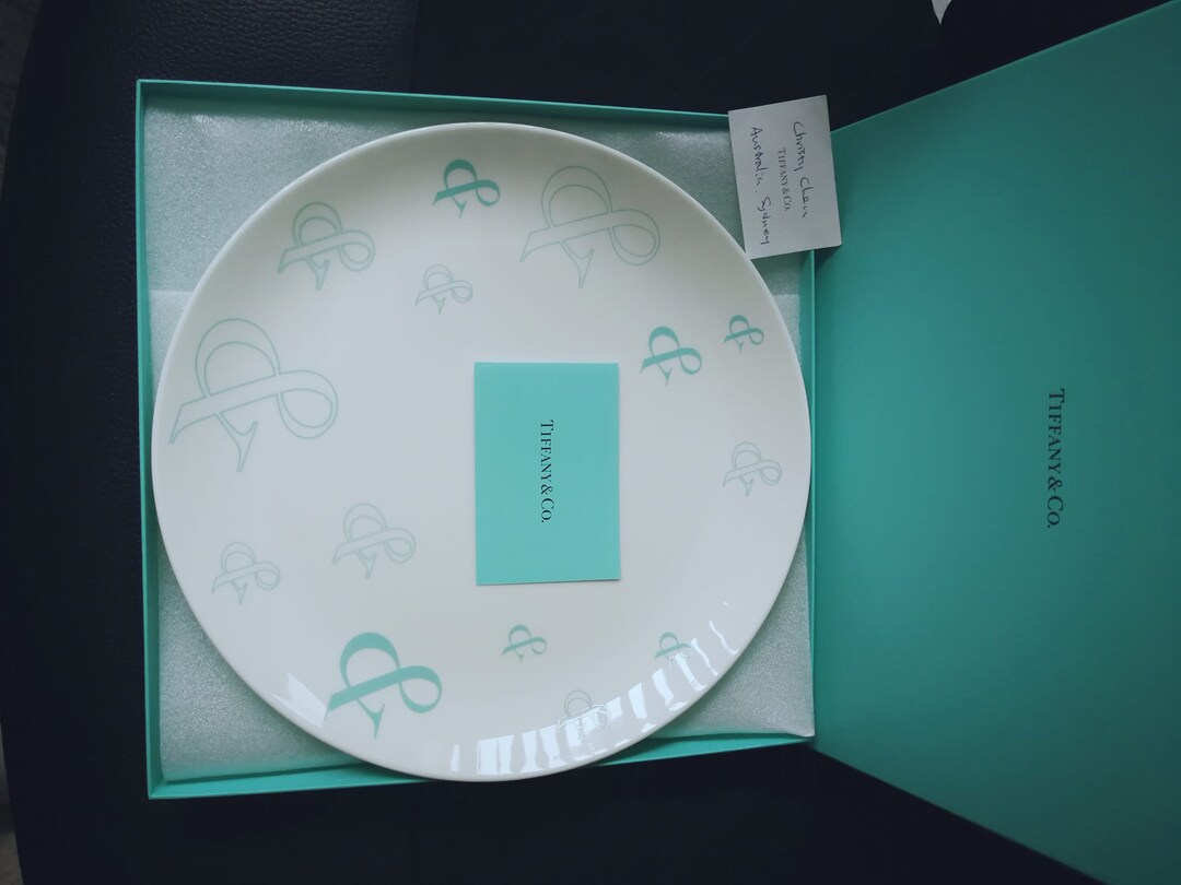 Genuine Tiffany& Co. Large Round Porcelain Plate AS NEW - Amperand - Etsy