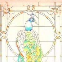 Digital Download Peacock ,stained Glass Pattern,modern Suncatcher,diy ...